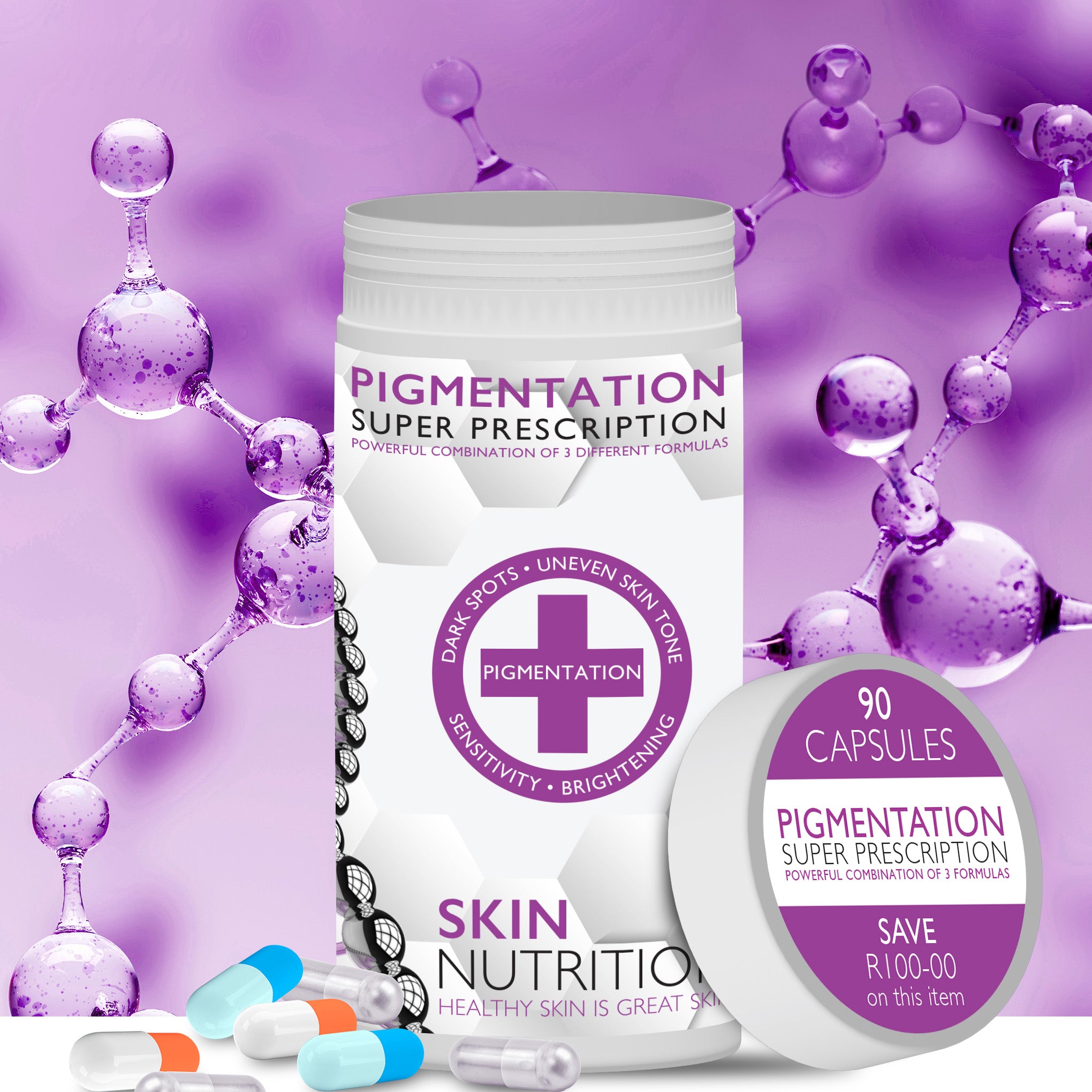 90 Capsules Pigmentation Super Prescription – Skin Nutrition SA
