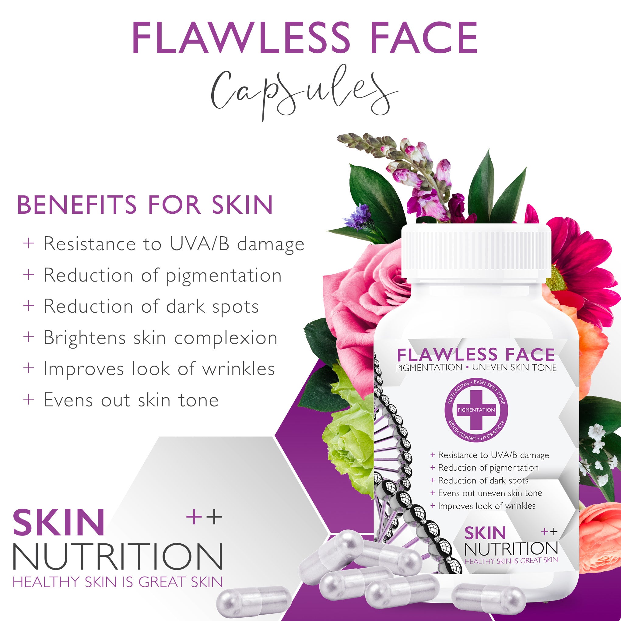 60 Capsules Flawless Face Capsules – Skin Nutrition SA