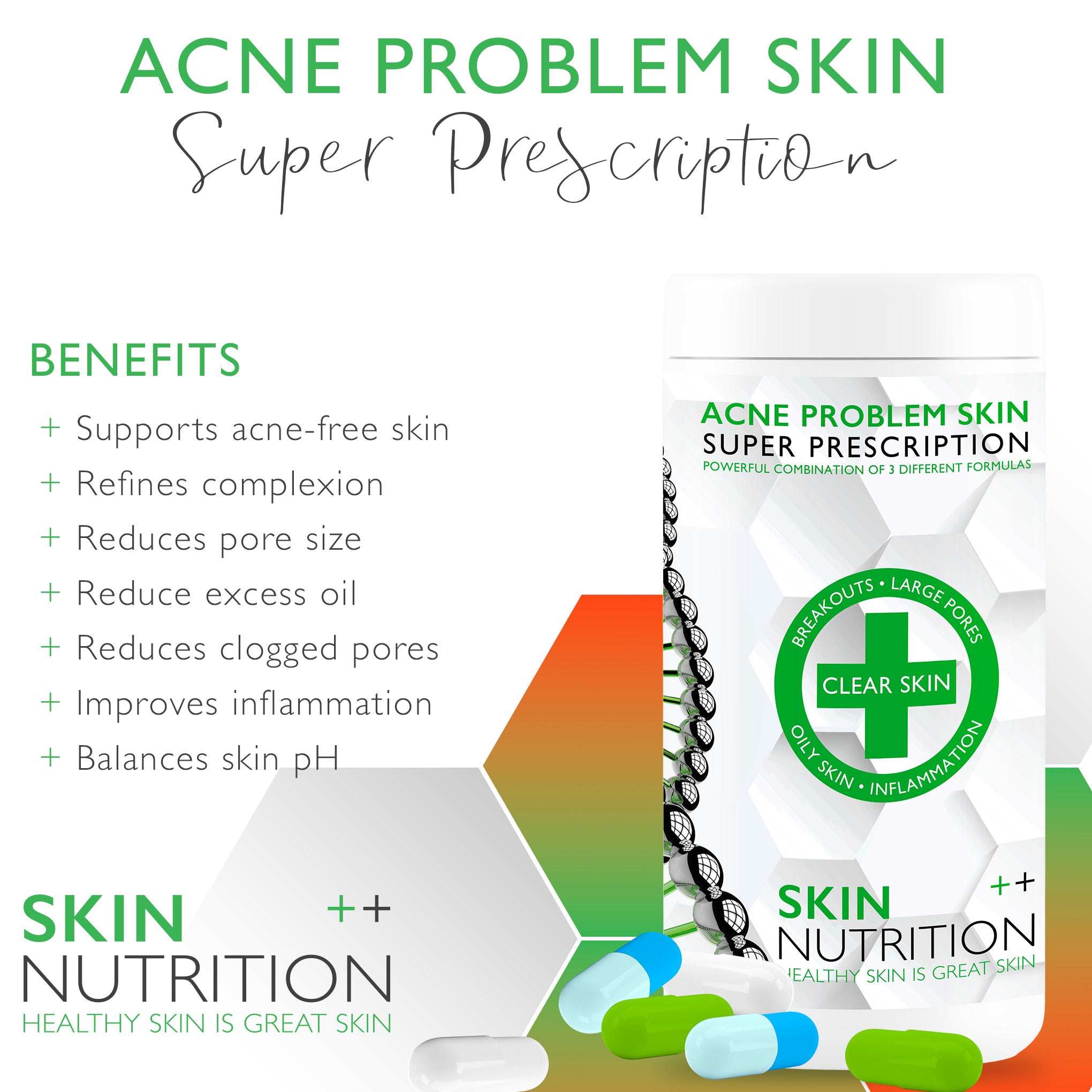 Acne Problem Skin Super Prescription - 90 Capsules – Skin Nutrition SA