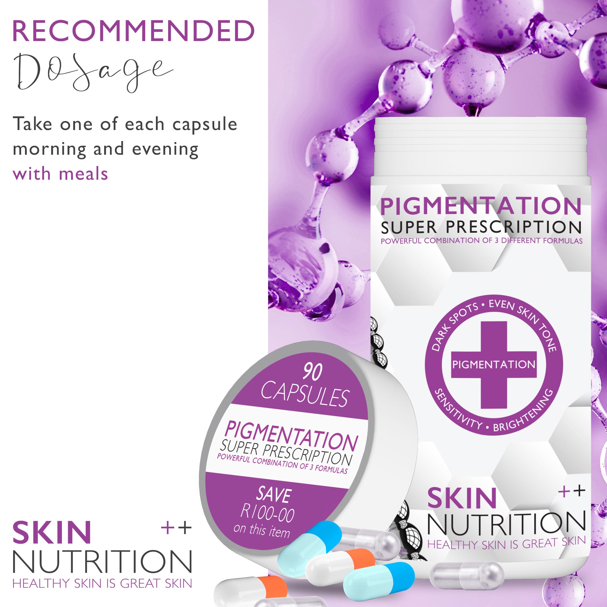 90 Capsules Pigmentation Super Prescription – Skin Nutrition SA